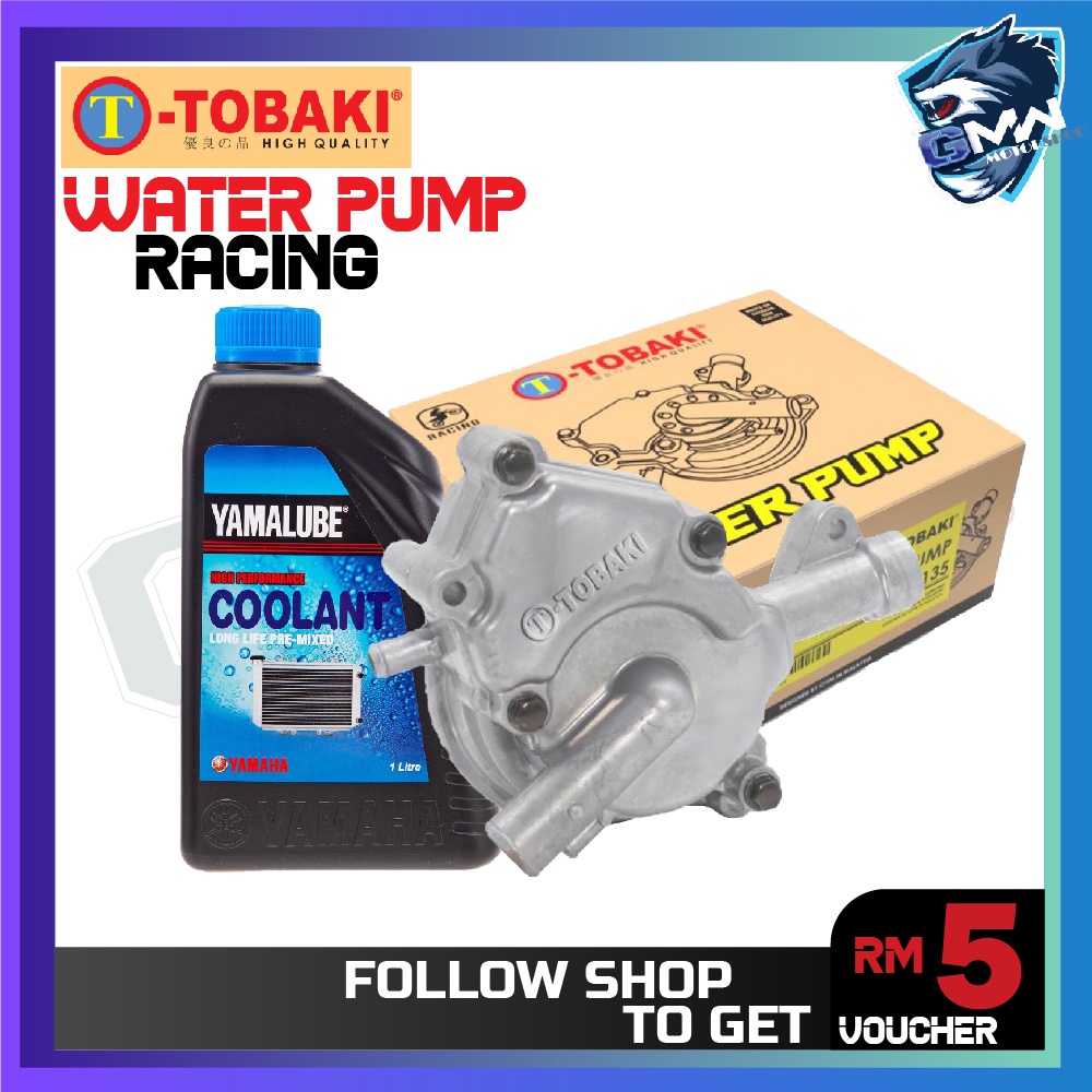 WATER PUMP RACING TOBAKI YAMAHA LC135 / Y15ZR Y15 Y15Z WATERPUMP WITH COOLANT YAMAHA | Shopee ...