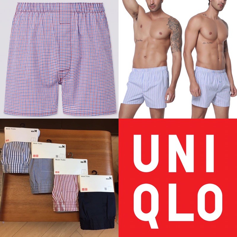 [💯 ORI UNIQLO] Men Woven Printed Trunks | UNIQLO Boxer 1 pcs | Shopee ...