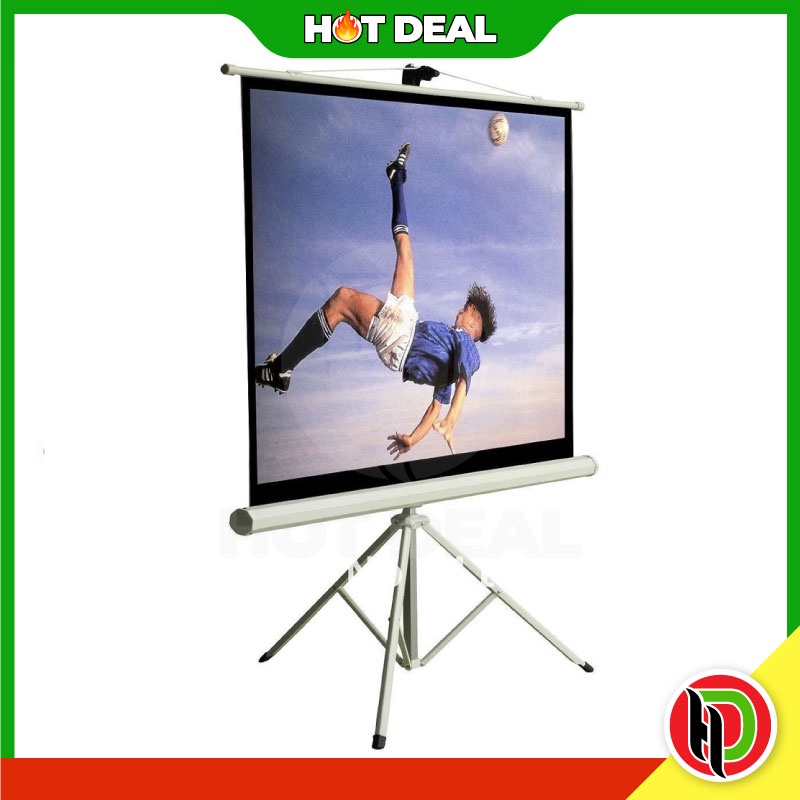 Meki 8x8 ( 96" x 96" ) Tripod Projector Screen Projector Stand Portable ...