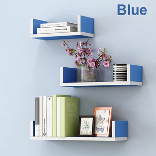 3-In-1 Undrill Wall Shelves U Shape Wall Frame Bedroom Simple Wall ...