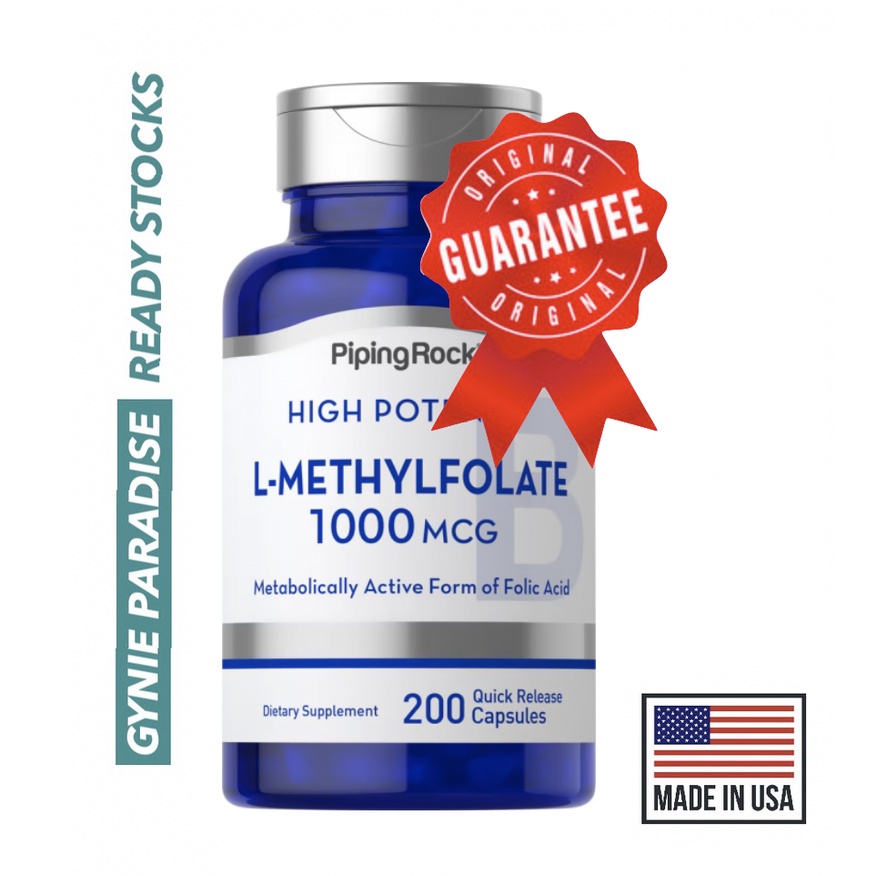 Ready Stocks, Folate L-Methylfolate 1000 mcg Metafolin, Folic Acid ...