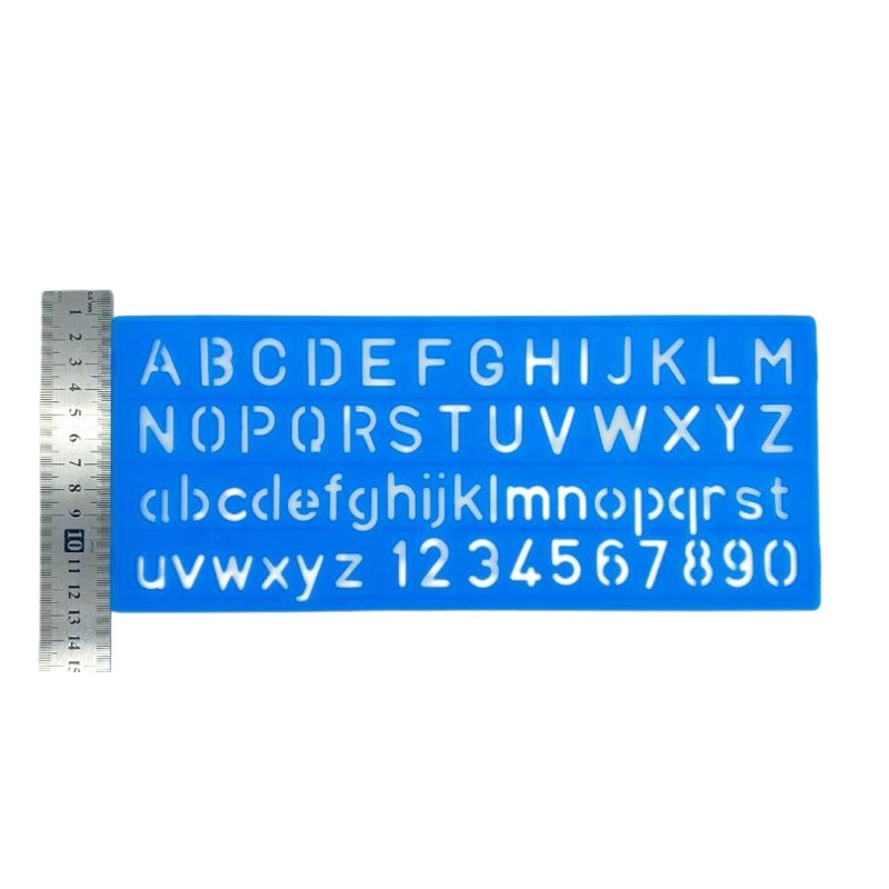 AKINA SAVE 10mm 20mm 30mm 40mm Stencil Ruler Plate Alphabet & Number ...