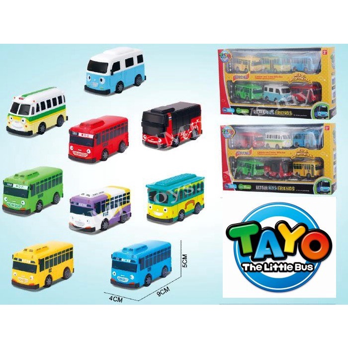 Tayo Bus Cartoon Pull Back TAYO Little Bus Toy 5IN1 | Shopee Malaysia