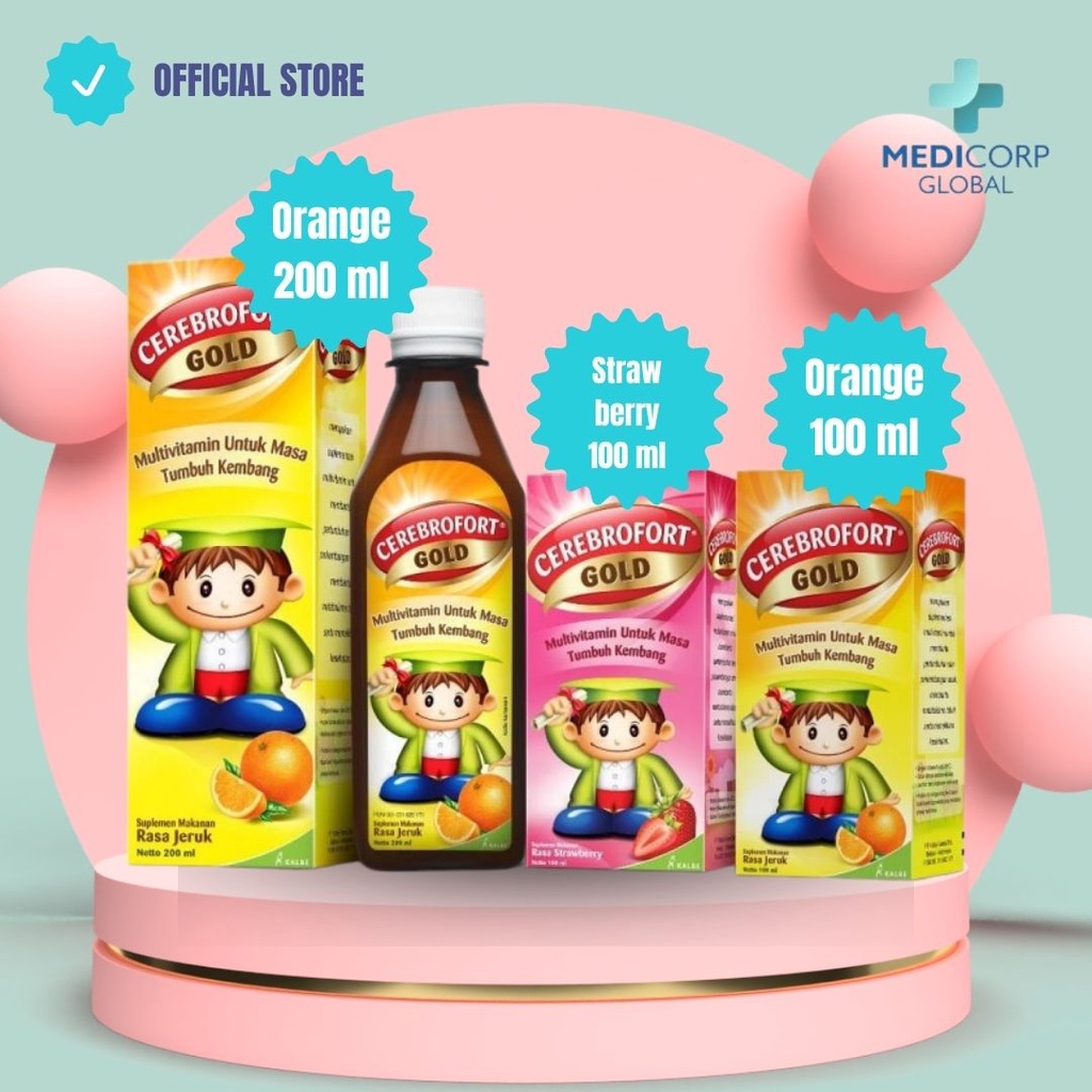 Cerebrovit / cerebrofort gold vitamin Brain Power 100 200 ml | Shopee ...