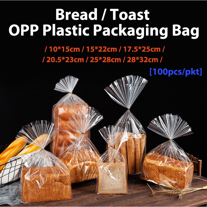 Toast & Bread OPP Transparent Packaging Bag/ Plastic Bag Roti / Bakery ...