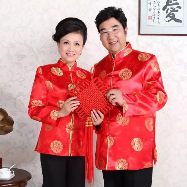 Women Cheong Sam Couples Traditional Wear Marry Wear Samfu Chinese New ...