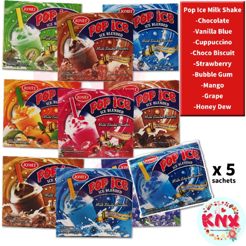 Pop Ice Milk Shake Powder Ice Blended 5sachet x 25g | Shopee Malaysia