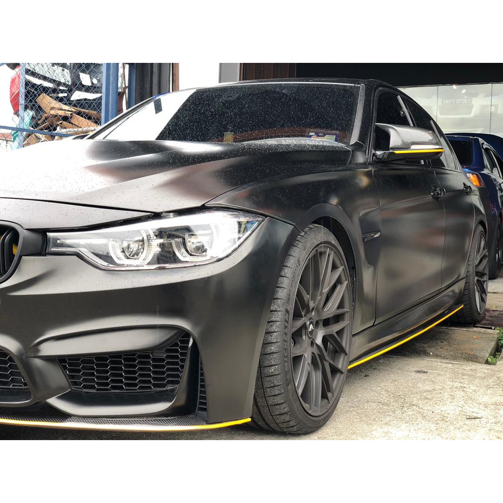 1 bmw f30 m3 gloss black pp side skirt lip diffuser bottom lip kit add ...