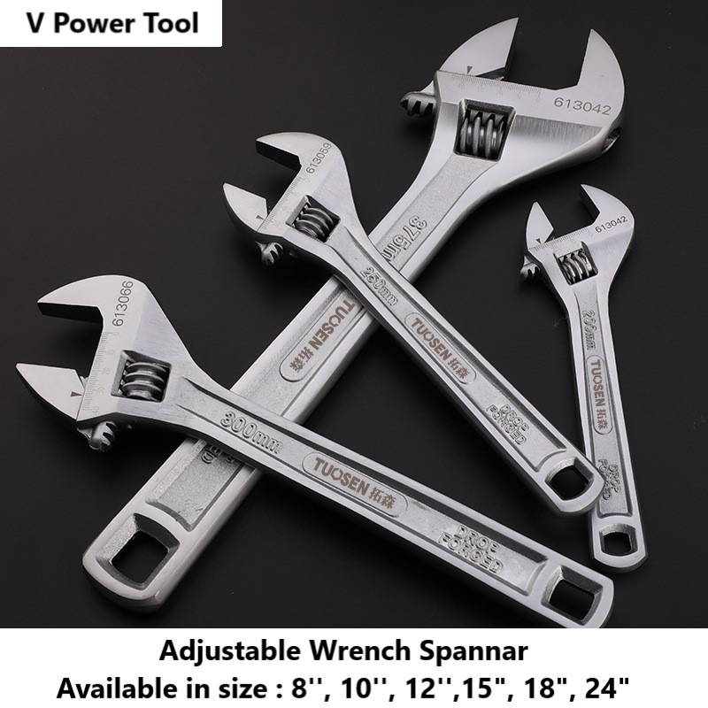 Heavy Duty Adjustable Spanner Wrench / Spannar Spanner Spnar size 8" -15" | Shopee Malaysia