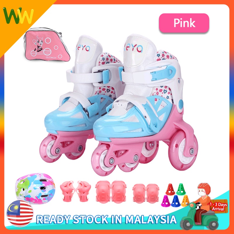 Flash Kids three rounds Skate Roller Shoes(beginner) Inline Adjustable ...