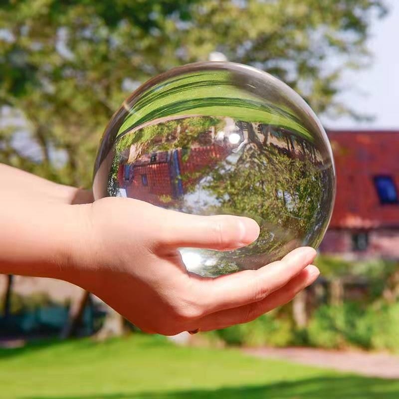 100mm 80mm K9 Crystal Ball Glass Transparent Ball Spheres Glass Ball ...