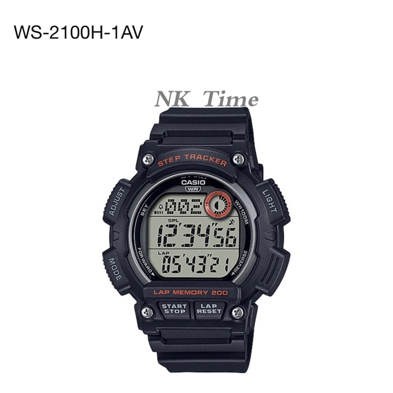 Casio Step Tracker WS-2100H Youth Digital Sports Watch WS-2100H-1AV / WS2100H | Shopee Malaysia