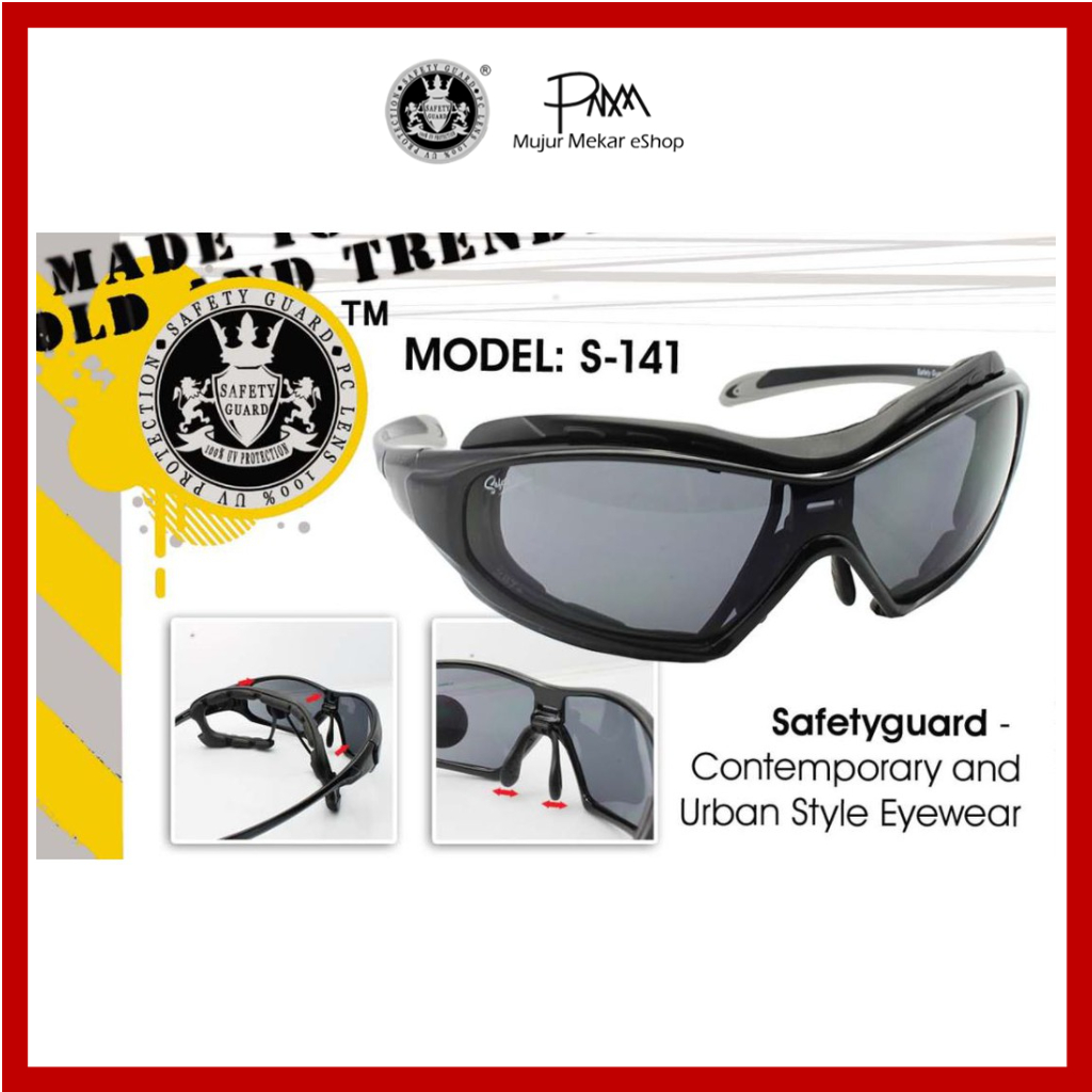 SAFETY GUARD SAFETY GLASSES/ EYE PROTECTION (S-141) - 100% UV & HIGH ...