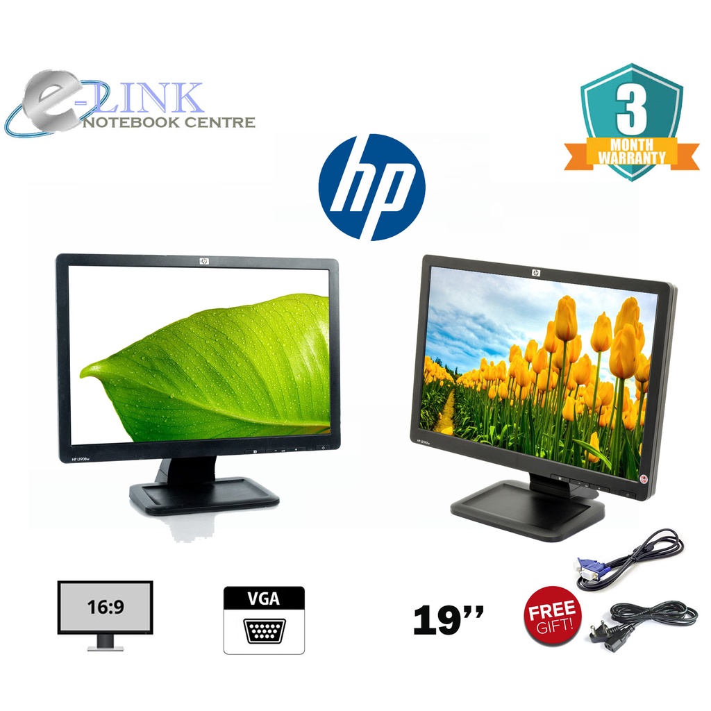 (Grade A) HP LE1901w 19-inch Widescreen LCD Monitor 1440 X 900 ...