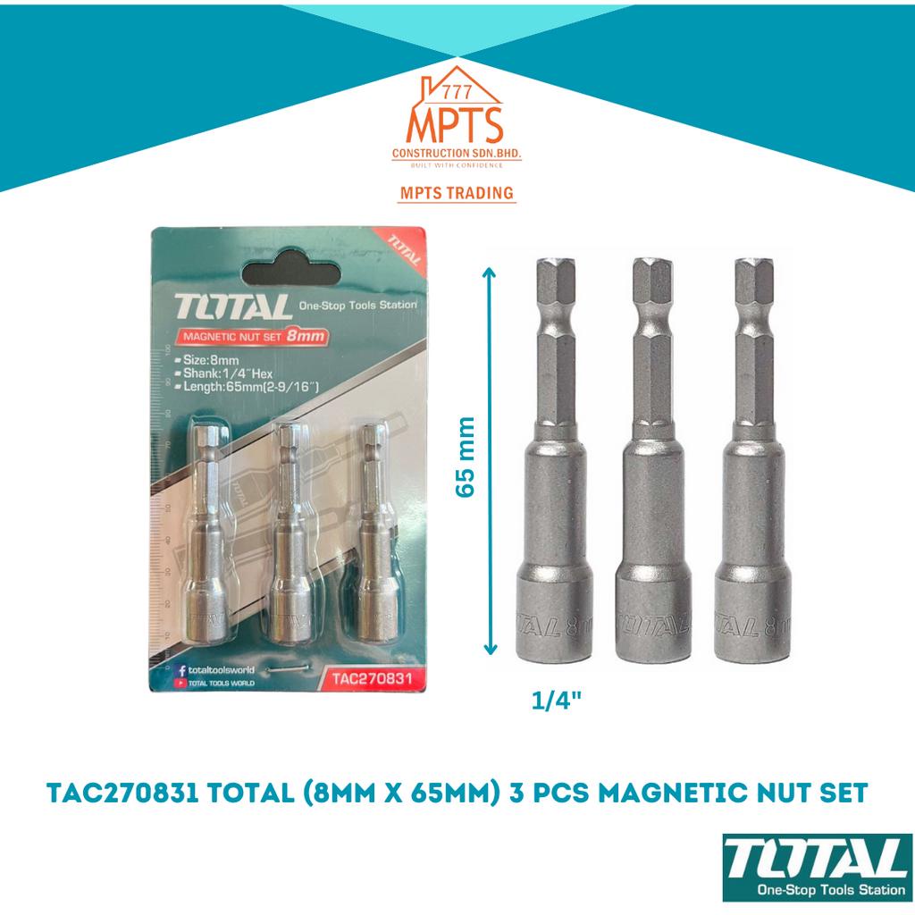 TOTAL MAGNETIC NUT SET (8MM X 65MM) 3 PCS [TAC270831 ] | Shopee Malaysia