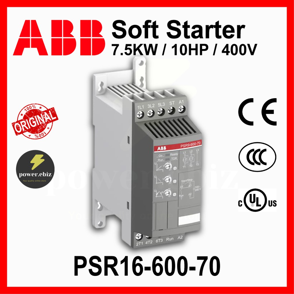 ABB SOFTSTARTER PSR16-600-70 7.5KW / 10HP / 400V Soft Starter ...