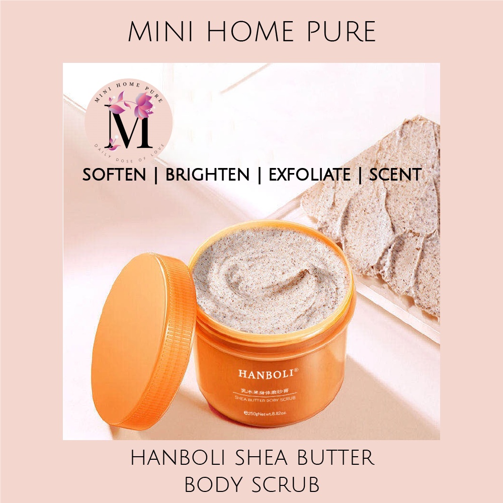 💕 100% ORIGINAL 💕 Hanboli Shea Butter Body Scrub Exfoliating With ...