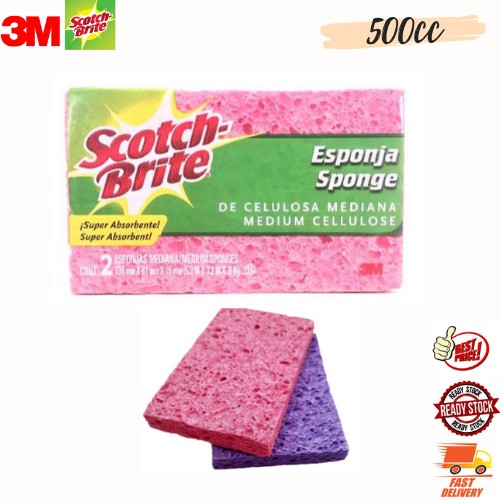 3M Scotch Brite Cellulose Sponge ( 2Pcs/Pack) | Shopee Malaysia