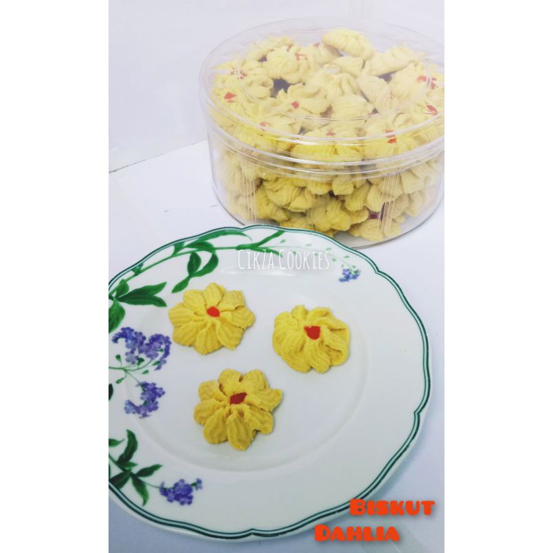 Biskut/Kuih Raya 2025 Dahlia ±55pcs(500gr)/Homemade cookies | Shopee ...