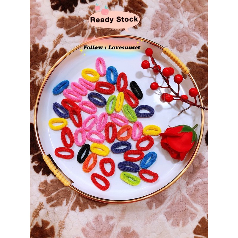 10pcs Hair Ties Rubber Ponytail Holders Hair Bands Hair Tie Getah ...