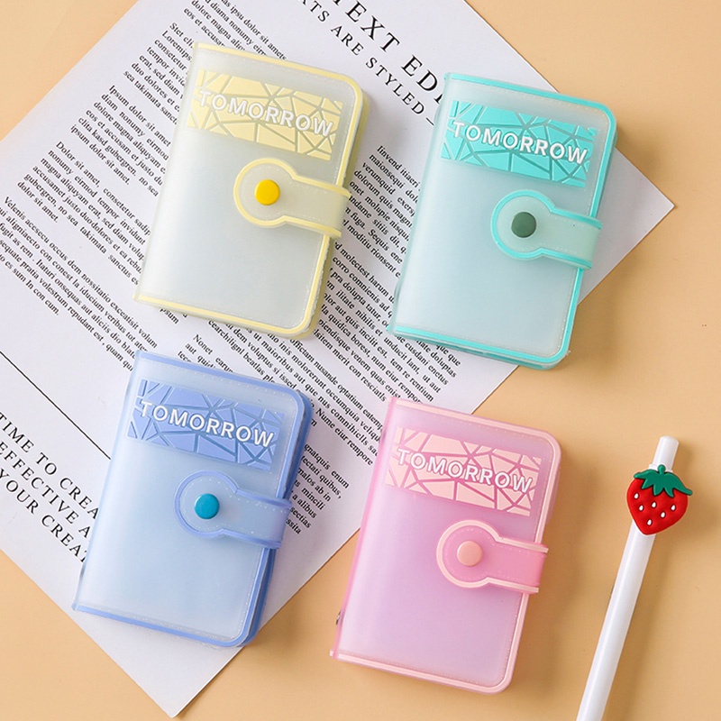 20 Card Slots Frosted Transparent PVC Card Holder INS Cute Large ...