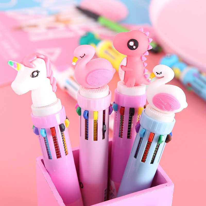 10 Colors Kawaii Ballpoint Pens Lovely Gel Pen Office & School ...