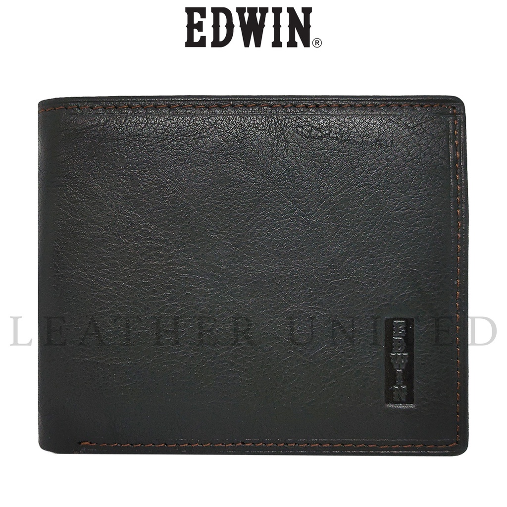 Edwin Genuine Top Grain Leather Vertical Classy Logo Series Short ...