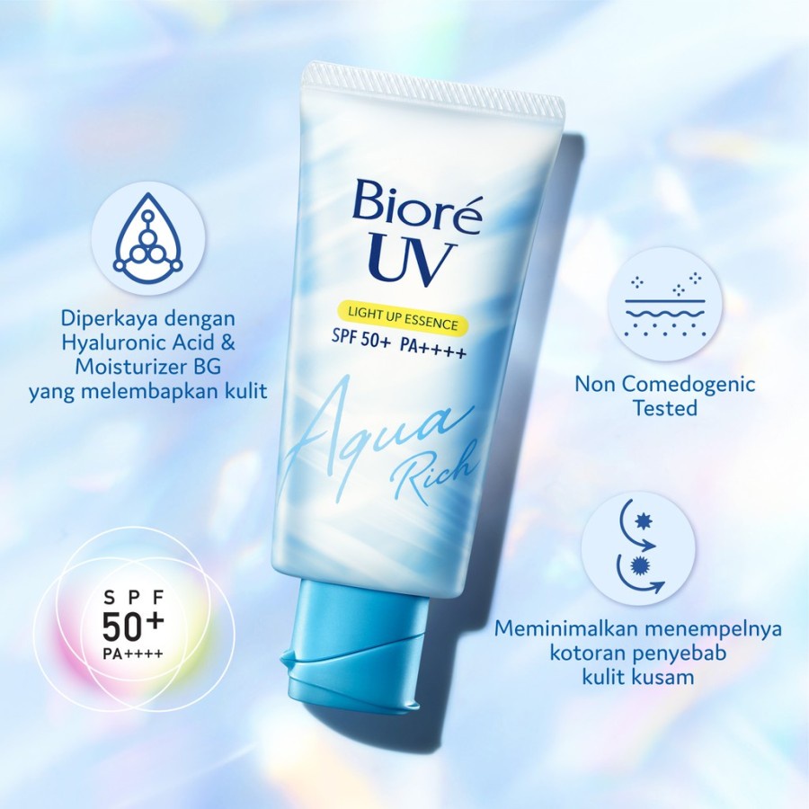 Biore UV Face Sunscreen Aqua Rich Light Up Essence SPF 50+ PA++++ 70g /Biore UV Athlizm Skin ...