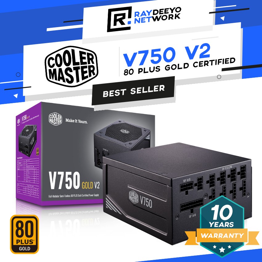Cooler Master CM V750 V2 750W GOLD Full Modular Power Supply Unit [80 ...