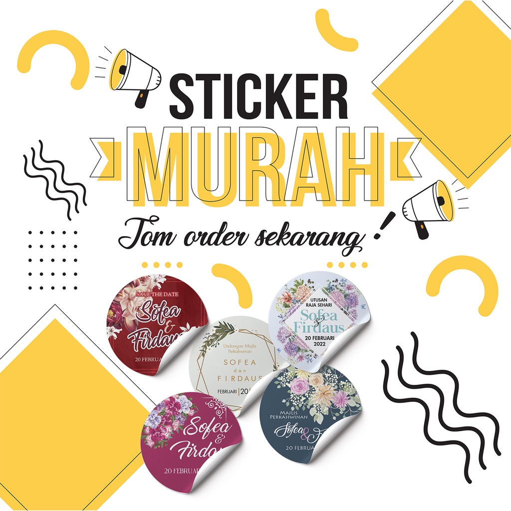 STICKER MURAH/STICKER KAHWIN/STICKER TUNANG & LAIN-LAIN.. | Shopee Malaysia