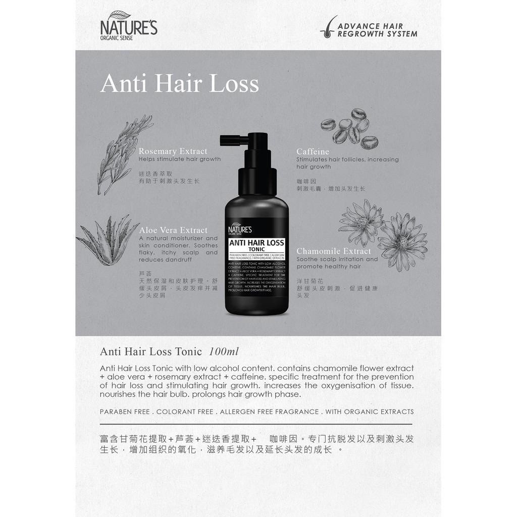 Nature's Organic Sense - Anti Hair Loss Tonic 100ml & Oway Densifying ...