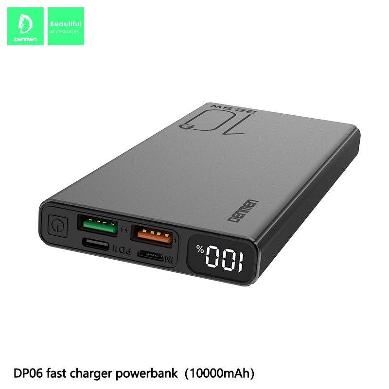DENMEN FAST CHARGING METAL LED POWER DISPLAY POWER BANK (10,000mAh ...