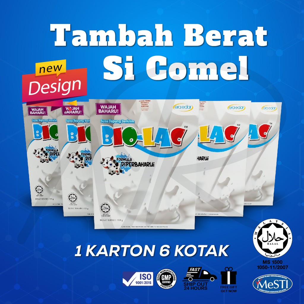 SUSU BIO LAC 500g Kotak Susu Bayi Tambah Berat Badan Selera Makan ...