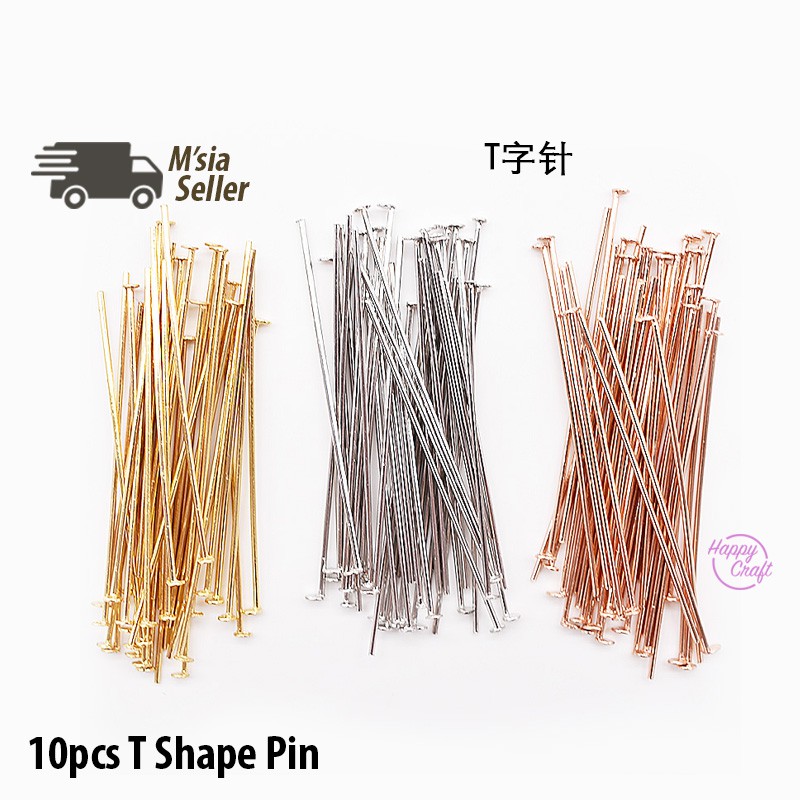 10pcs T Shape 9 Shape Ball Shape Pin Plated 925 Silver Earring DIY ...