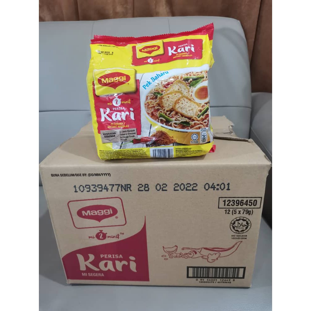 Nestle Maggi Mee Curry 2 minit 5x79gx12 (Selling Per Box) | Shopee Malaysia