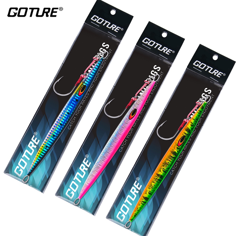 Goture Metal Jig Fishing Lure Luminous 7-Laser Salutan Proses Untuk ...