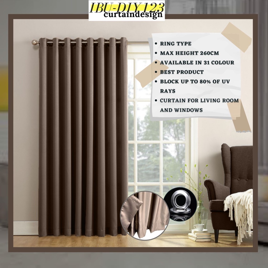 A13 Ready Made Curtain!!! Siap Jahit Langsir ,Langsir RAYA Kain Tebal ...