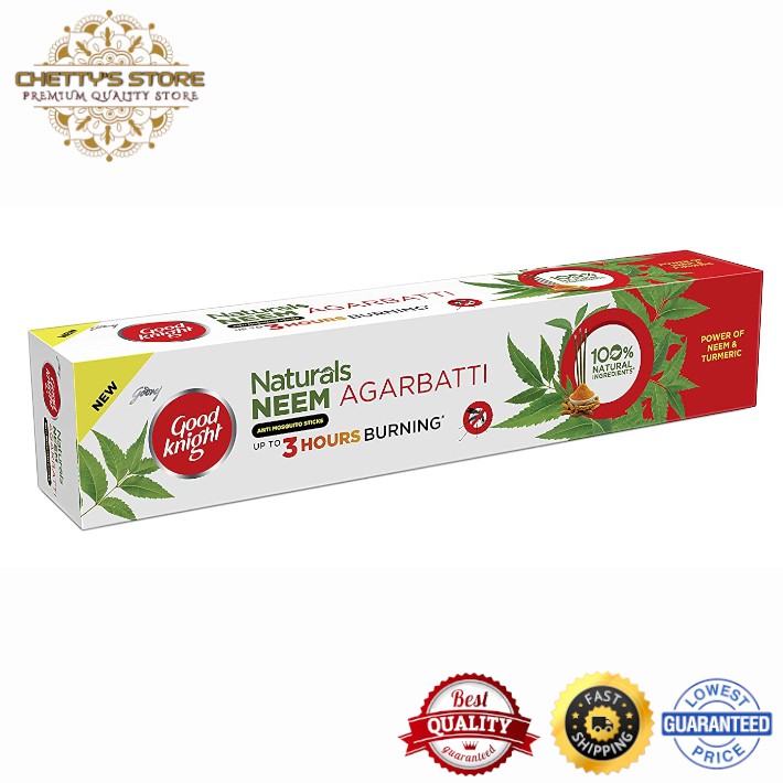 Good Knight Naturals Neem Agarbatti AntiMosquito Sticks, Low Smoke (1 ...