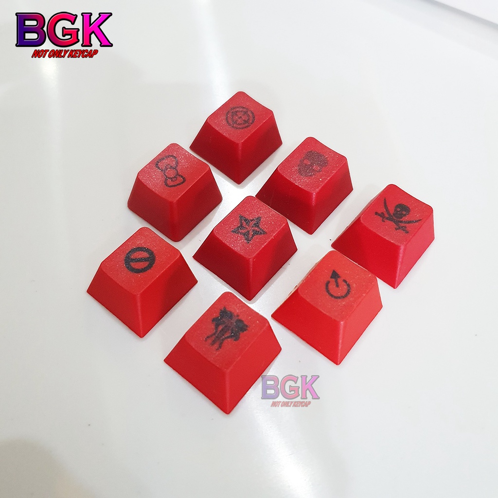 Odd Bright Red Keycap Cherry profile in dye sub (unique resin keycap ...
