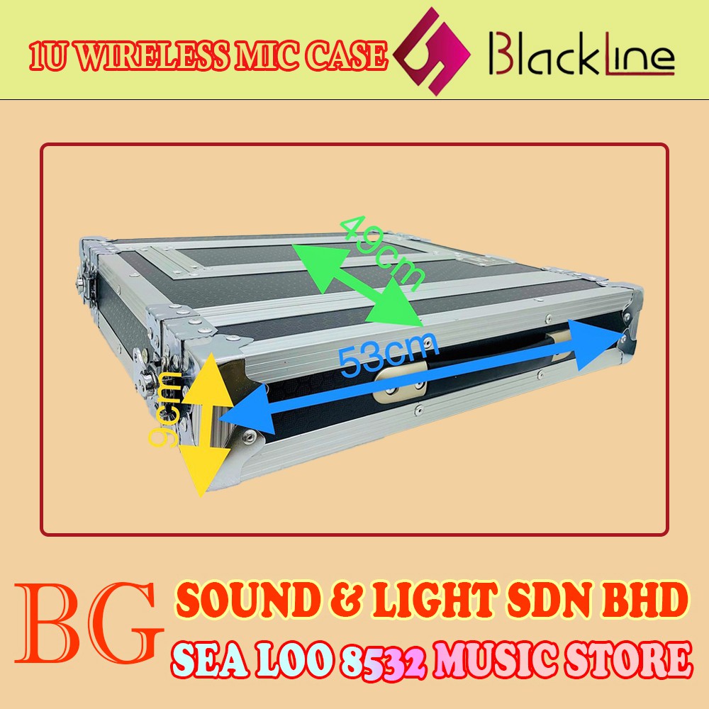 BLACKLINE 1U WIRELESS MIC CASE STANDARD FOR 19 INCH RACK MOUNT WIRELESS ...