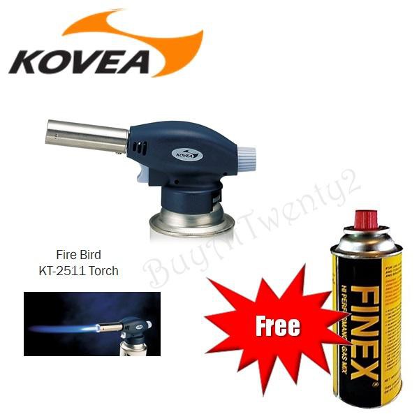 KOVEA KT-2511 FireBird Flame Torch Piezo Ignition FREE Butane Gas ...