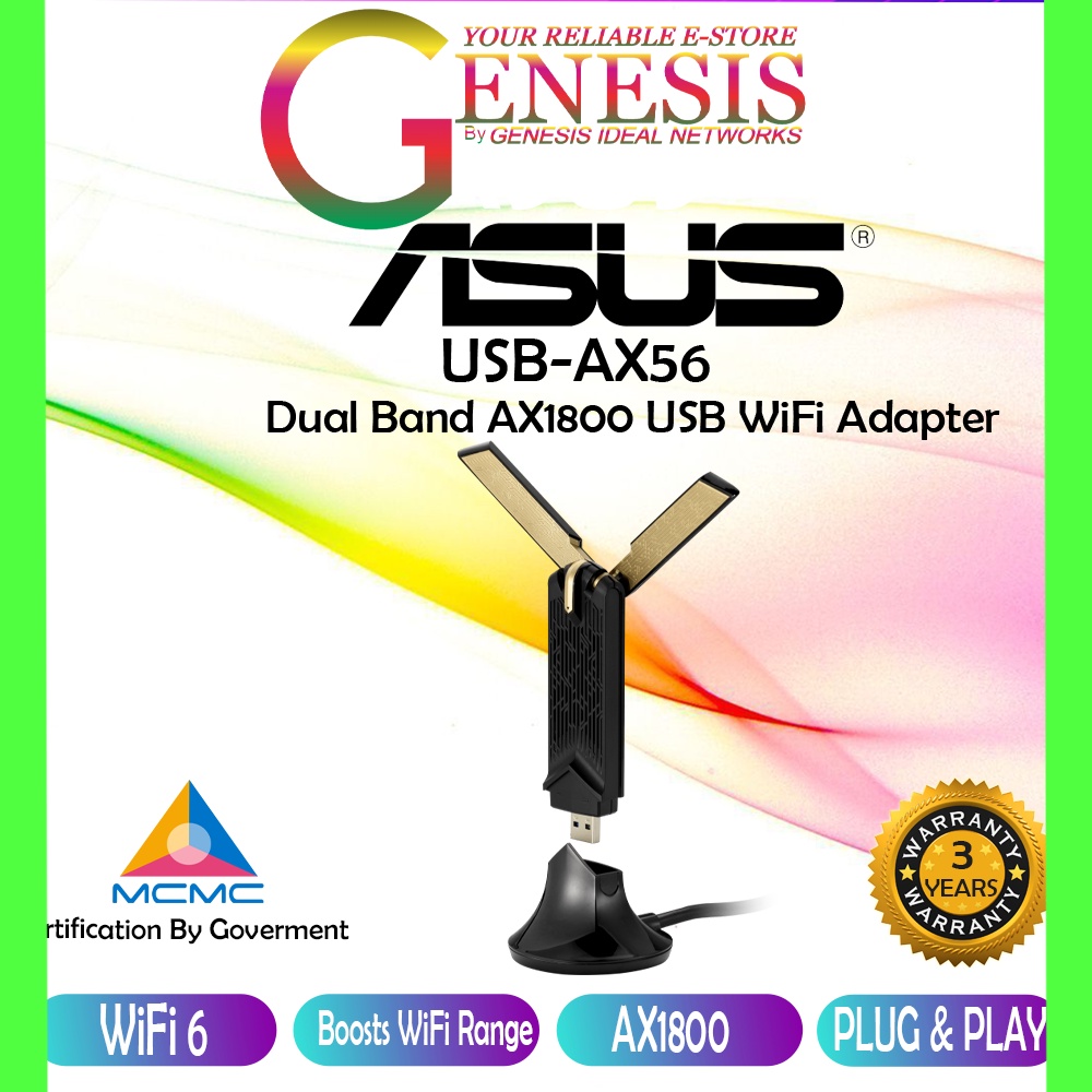 [🔱WIFI 6 USB ADAPTER🔱]ASUS USB-AX56 WiFi 6 AX1800 Dual Band USB Adapter ...