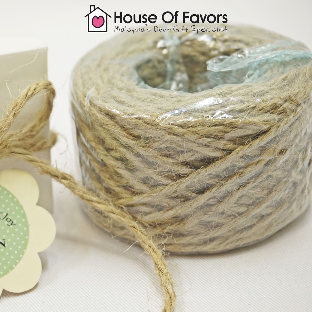 1 roll 2mm Jute Rope, Tali Guni 30meter Brown Guni String - For DIY ...