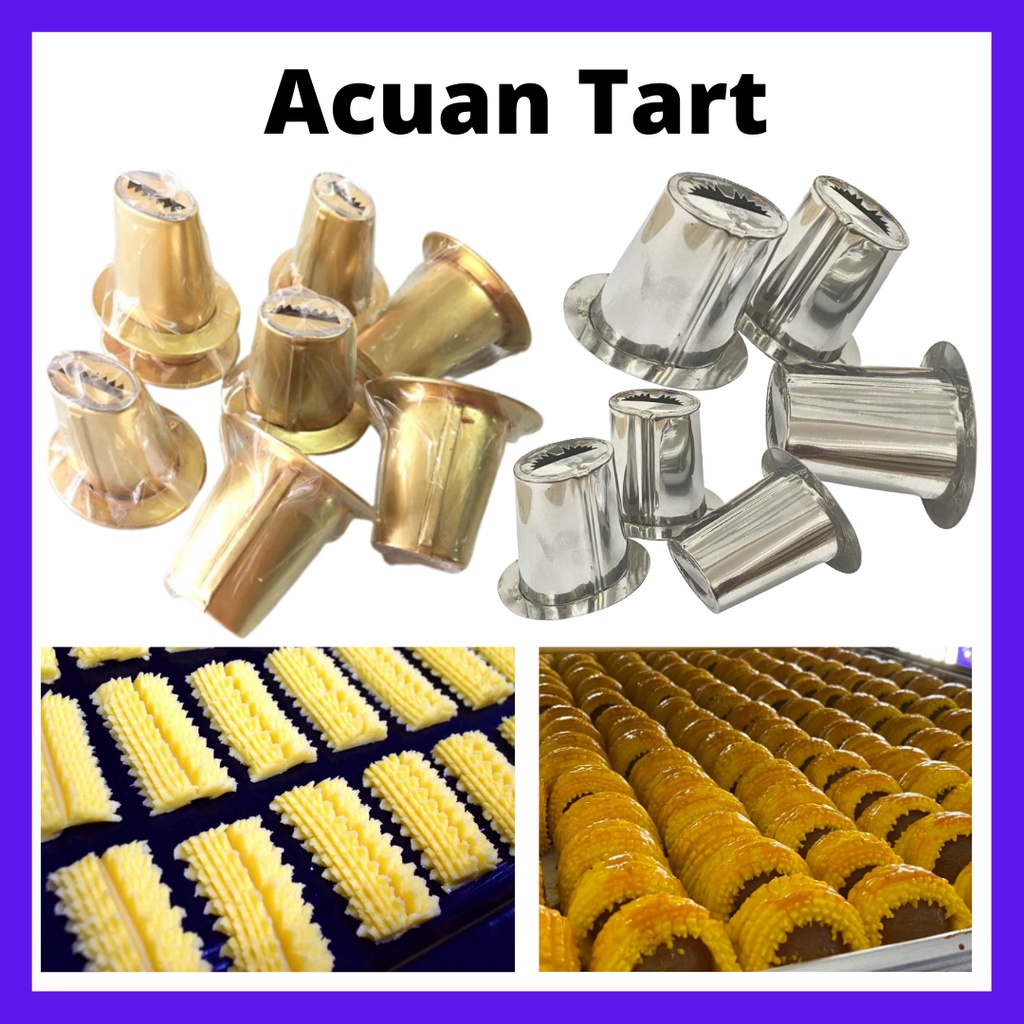 Acuan Tart Nenas Tembaga/Stainless Steel Tart Mould Biskut Semperit ...
