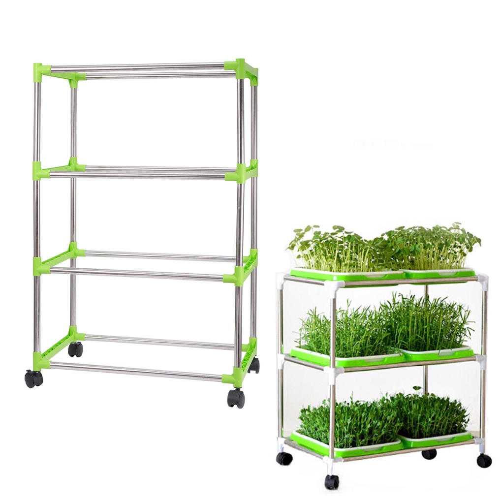 1Set Hydroponic Sprouts Rack, Bean Sprouts Nursery Tray Rack with ...