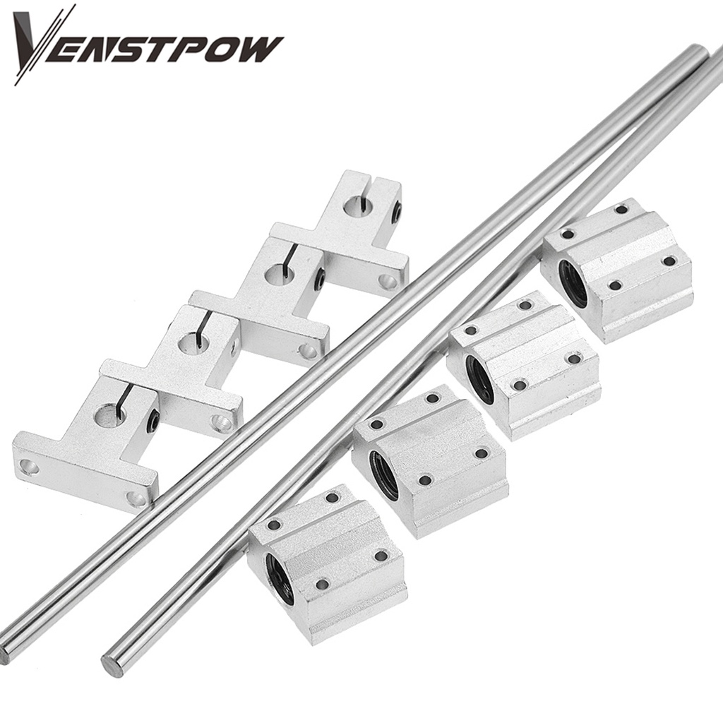 10pcs/set Optical Axis Linear Rail Shaft OD8/10/12mm 100-1000mm + SCS8 ...