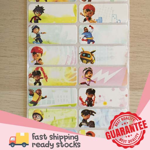 Boboiboy Sticker Name / Book Sticker / Cartoon Sticker / Waterproof ...