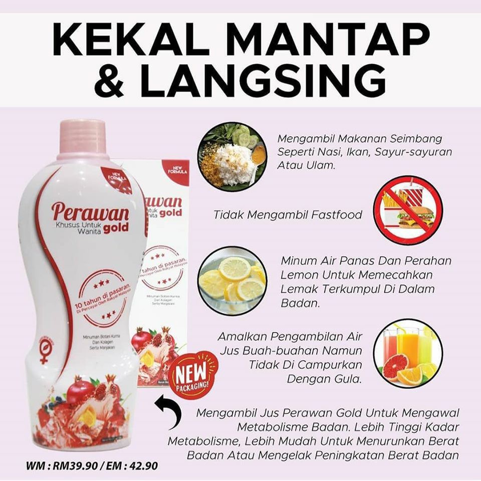 JUS PERAWAN GOLD D'HERBS 260ML - BOTOL NEW LOOK | Shopee Malaysia