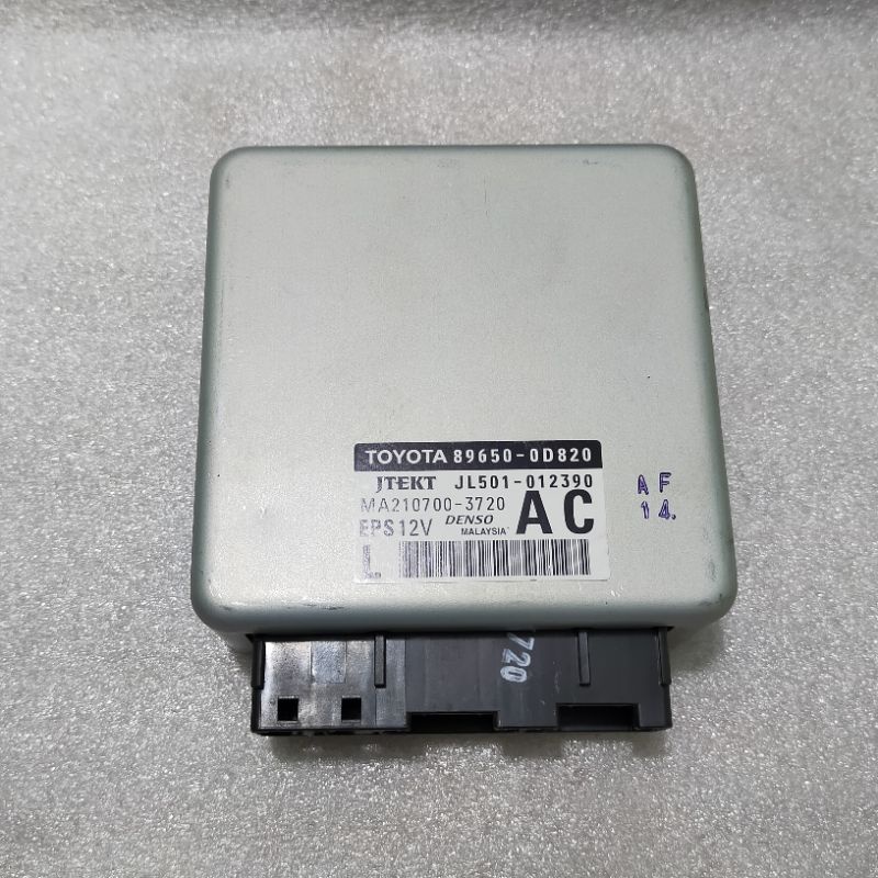 Eps ECU Power Steering Module Original Toyota All New Vios Yaris 89650 ...