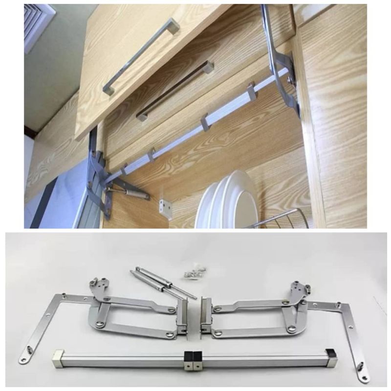 Funssor pneumatic flap stay soft open furniture cabinet cupboard lift ...